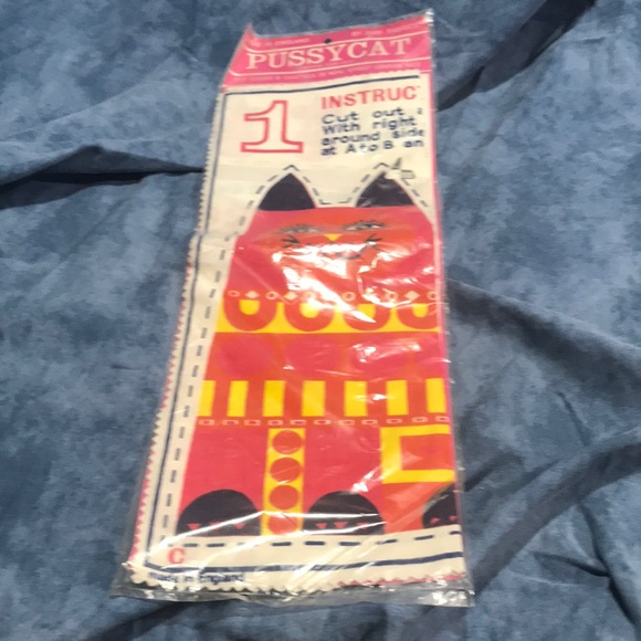 Other | Vintage Pillow Making Kit Pussycat | Poshmark